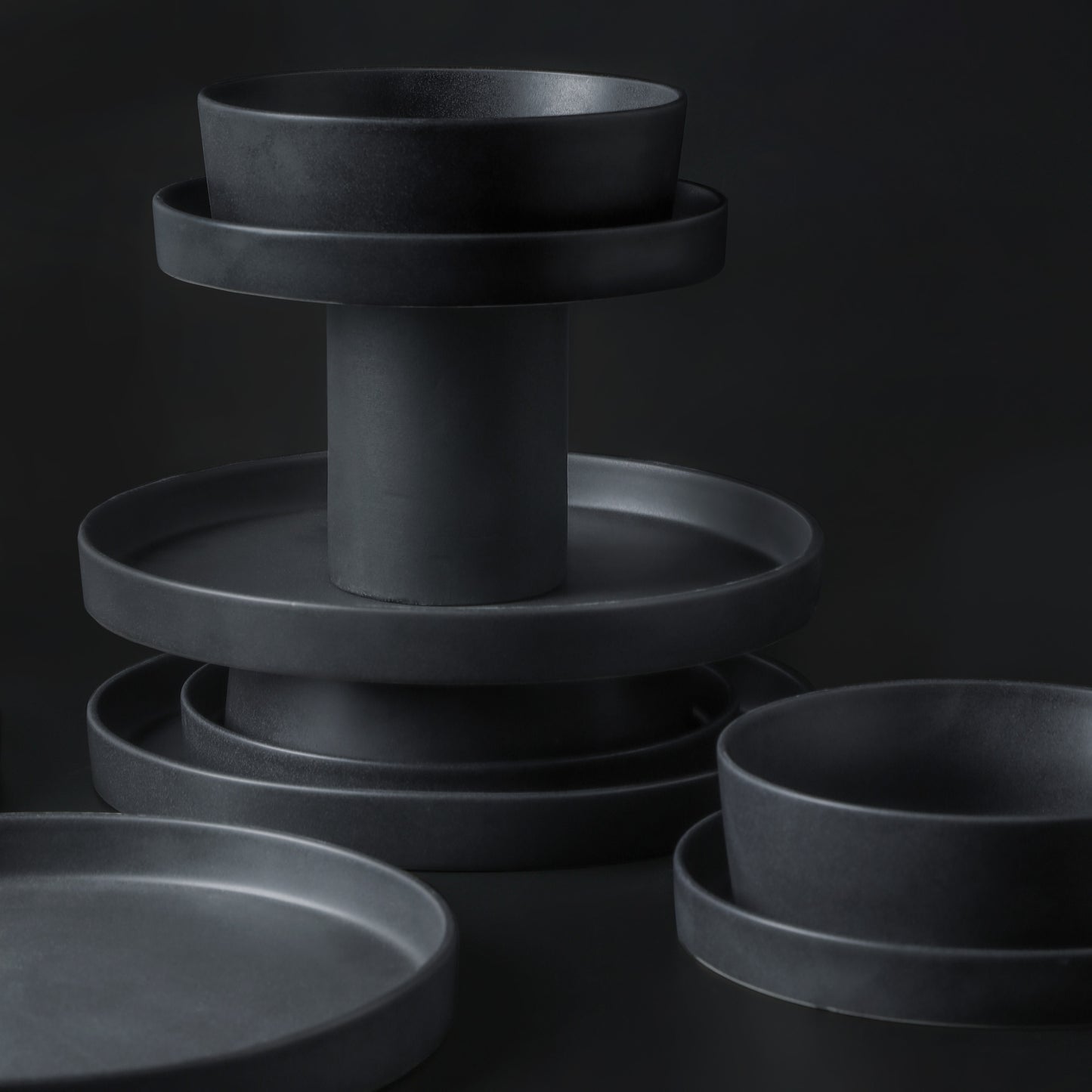 Stone + Lain Modan Stoneware Charcoal Dinnerware Set | 12-Piece – Stone ...